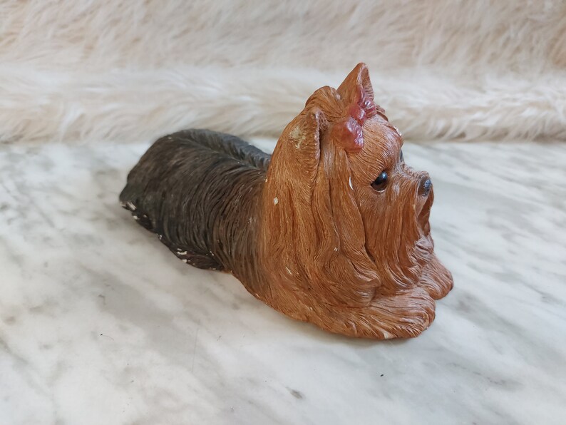 Vintage 1982 Sandicast Yorkie Yorkshire Terrier Dog Laying - Etsy