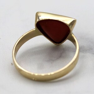 Red Coral Ring, 100% Natural and Certified 3 to 9 Ratti Triangle Shape ...