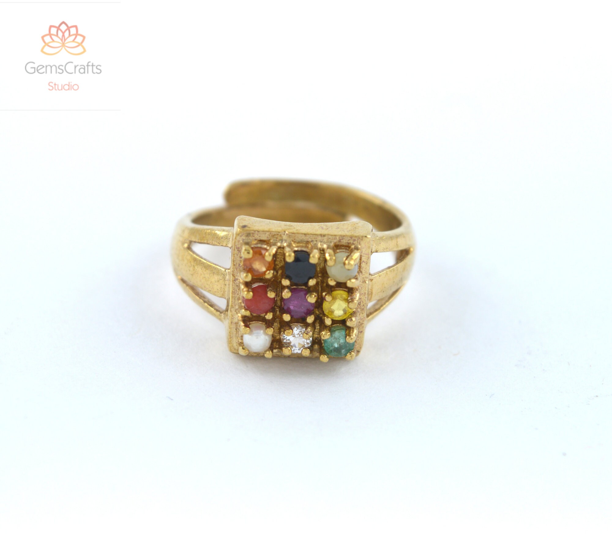 Natural Navratna Gemstone Ring Allow in Panchdhatu for Astrology ...