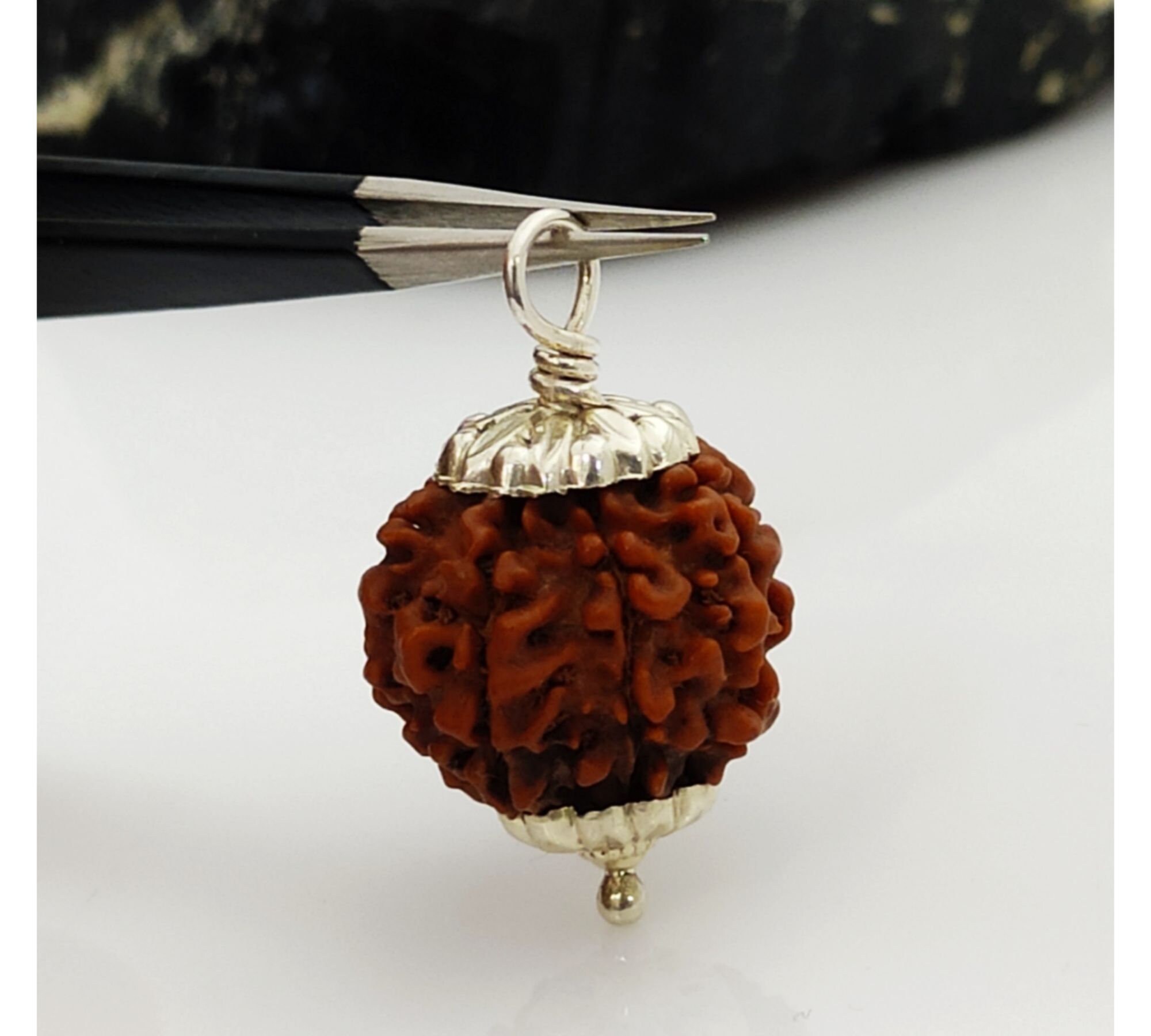 Natural Rudraksha Pendant Prayer Meditation Buddhist for | Etsy