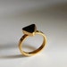 Black Onyx Ring, Natural Certified Triangle Shape 5-10 Carat Black Onyx ...