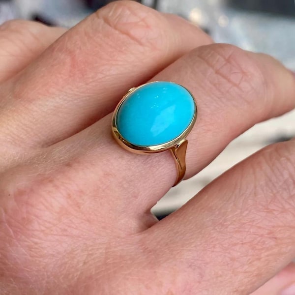 Blue Turquoise Ring - Etsy