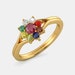 Nine Gemstone Ring, Natural and Certified Navratna Ring, 3mm Center & 2 ...