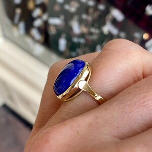 Lapis Lazuli Ring, Natural Oval Cut Blue 5 to 10 Carat Lapis Lazuli ...