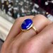 Lapis Lazuli Ring, Natural Oval Cut Blue 5 to 10 Carat Lapis Lazuli ...