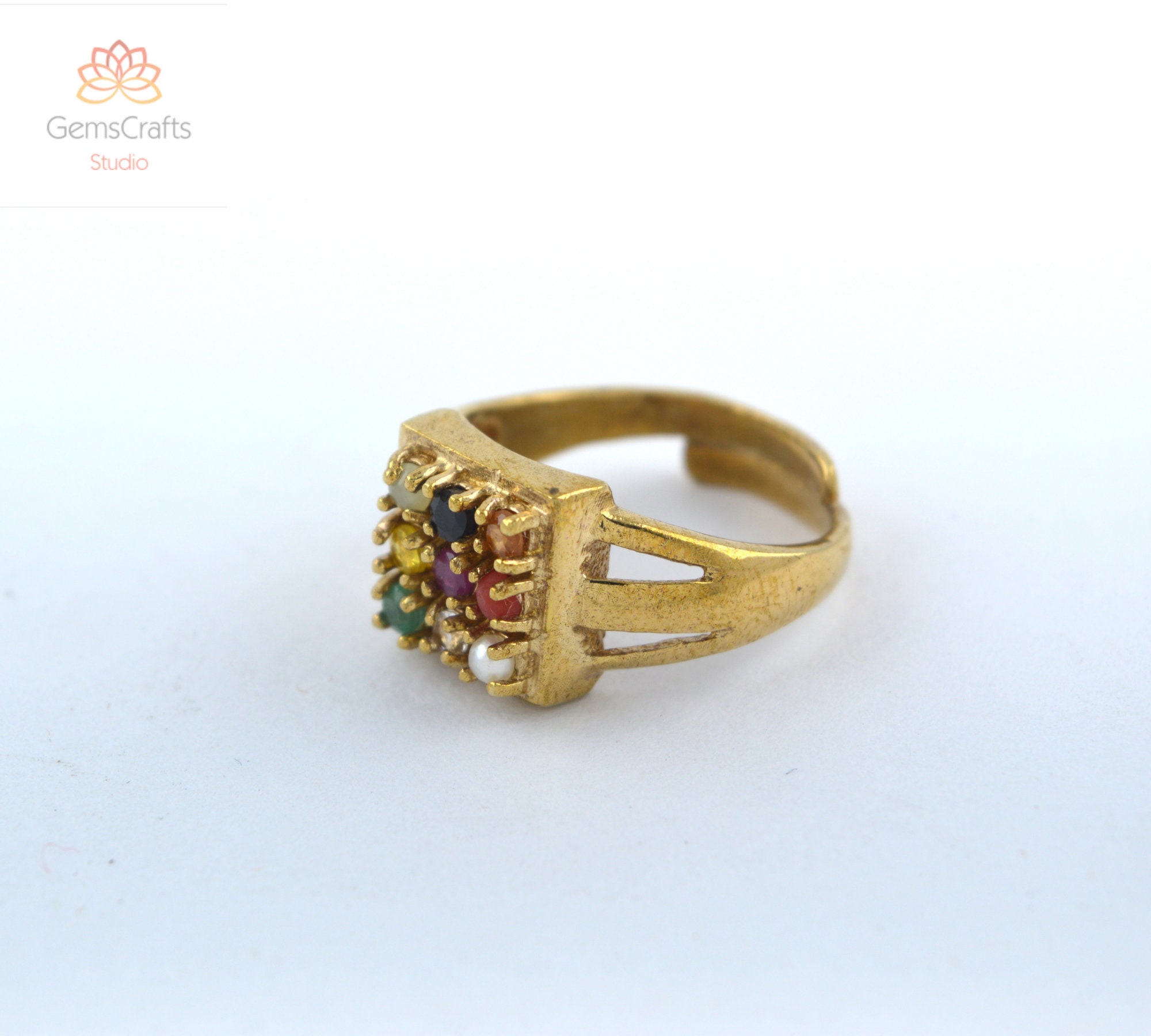 Natural Navratna Gemstone Ring Allow in Panchdhatu for Astrology ...