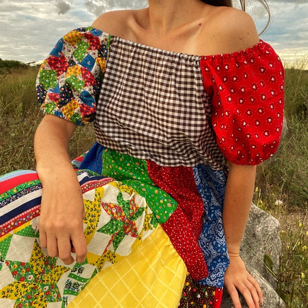 Patchwork Dress - Etsy