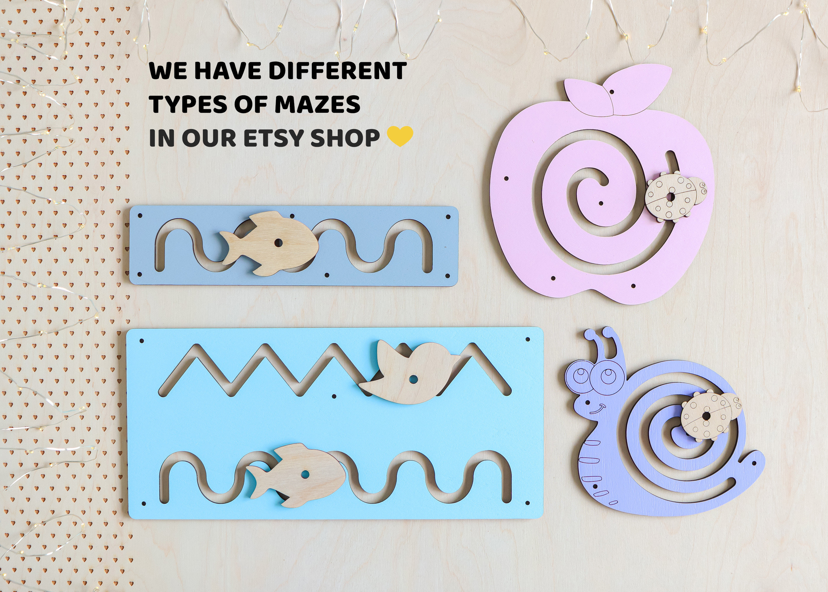Busy Board Parts Labyrinth Wooden Maze DIY Detail Toddler | Etsy