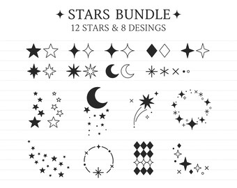 A Wave of Stars Svg Stars Svg Instant Download SVG PNG - Etsy Canada