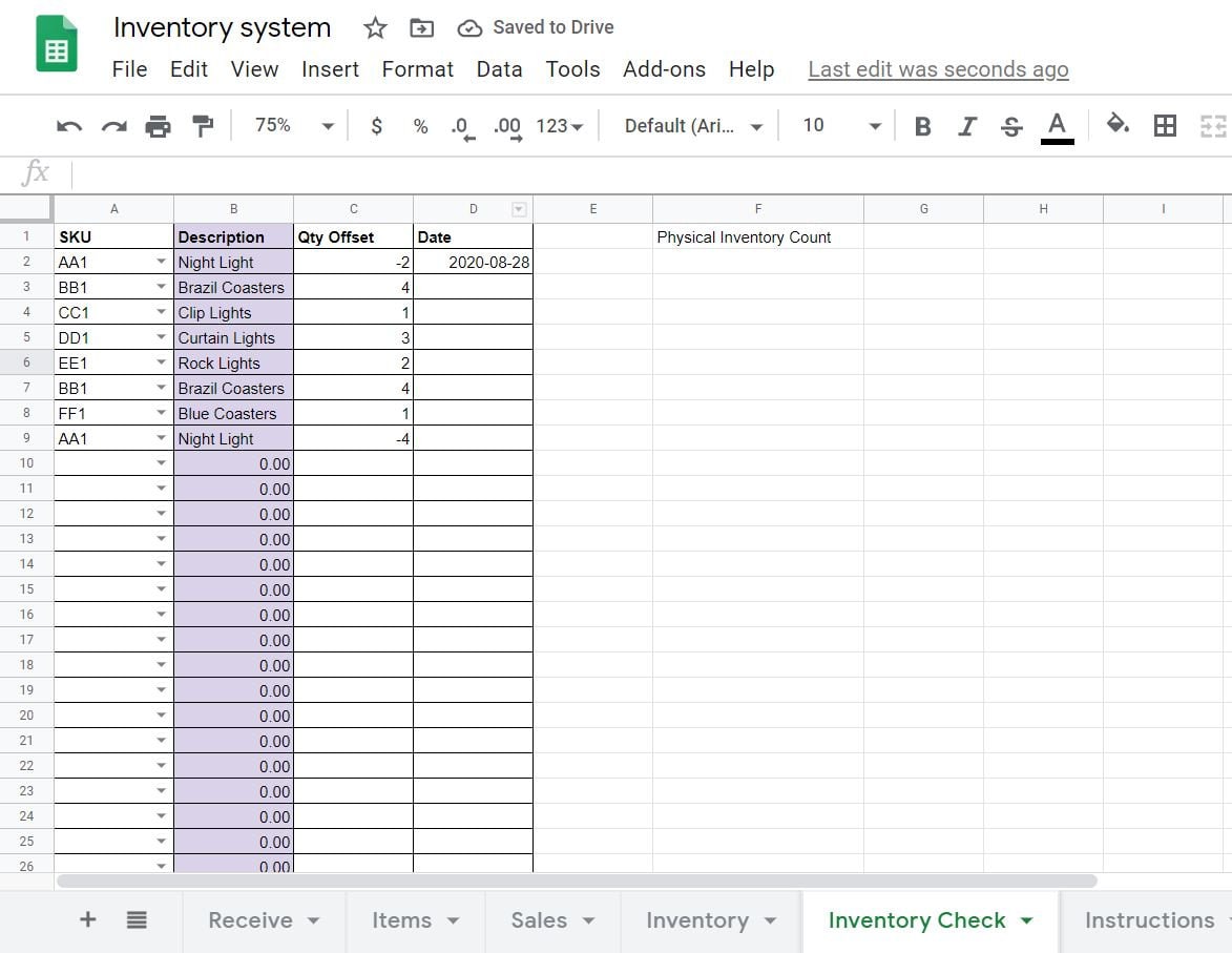 Digital Inventory System - Etsy UK
