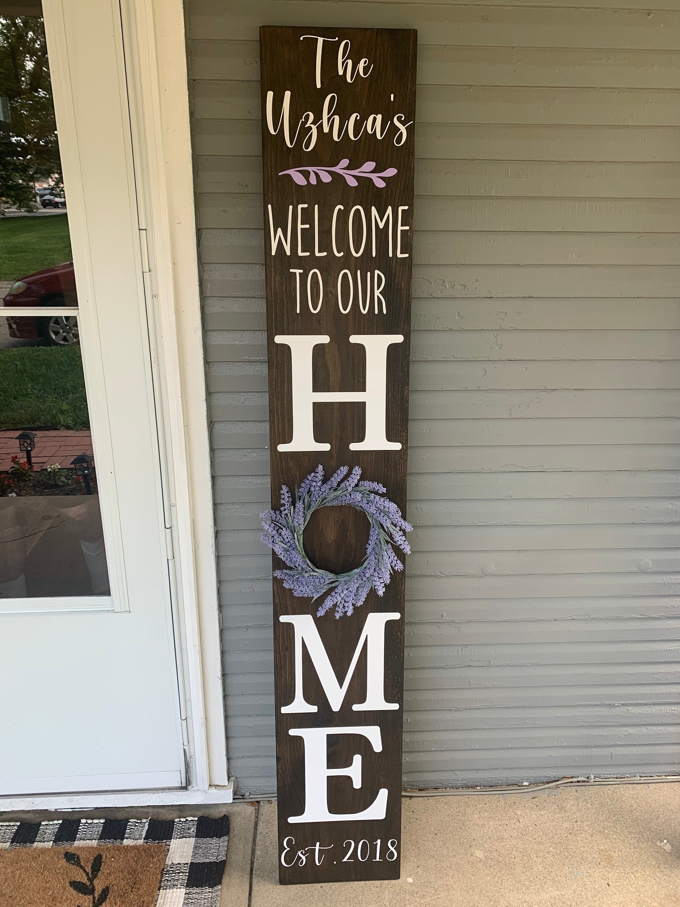 Lavender Welcome Sign - Etsy