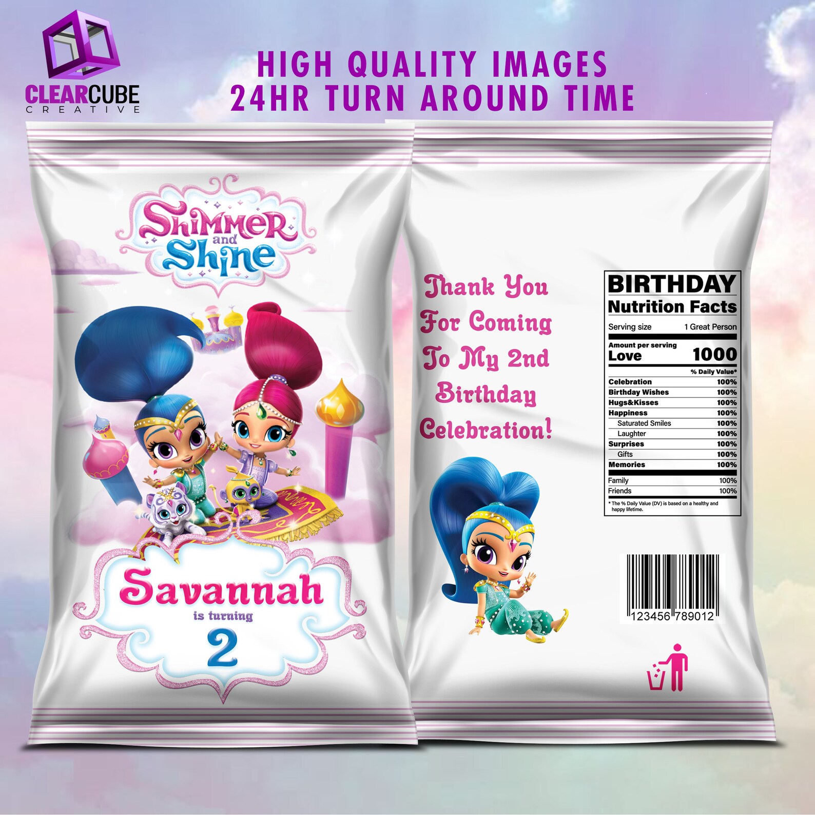Shimmer and Shine Custom Kool Aid Jammers Printed, Assembled & Ready ...