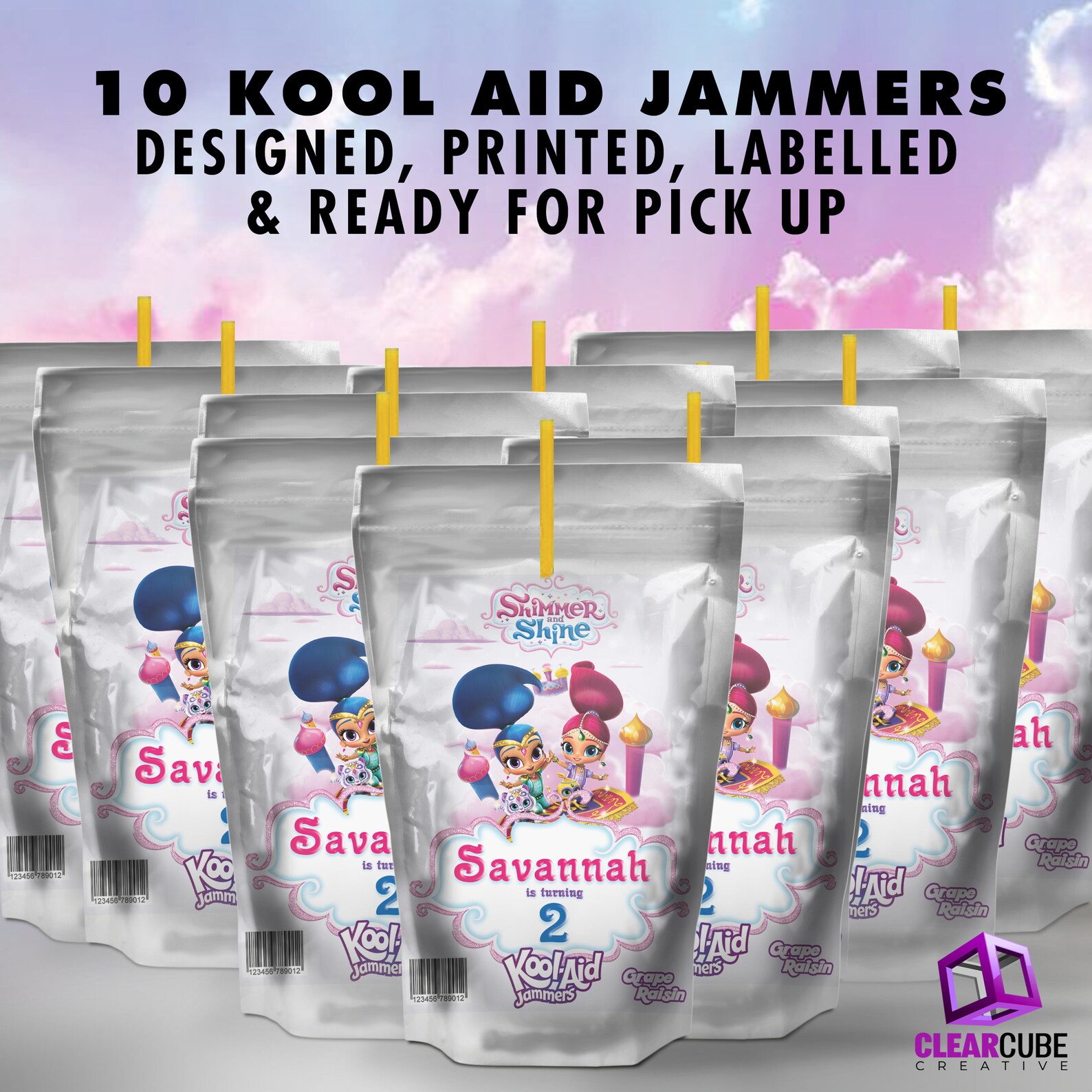 Shimmer and Shine Custom Kool Aid Jammers Printed, Assembled & Ready ...