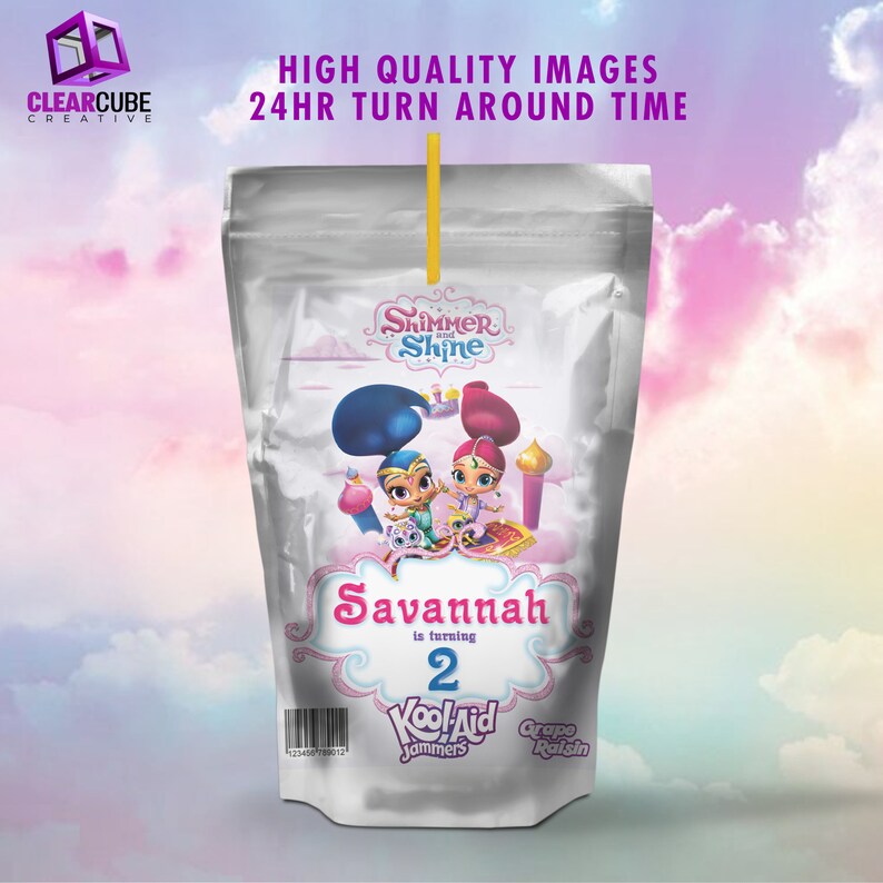 Shimmer and Shine Custom Kool Aid Jammers Printed, Assembled & Ready ...