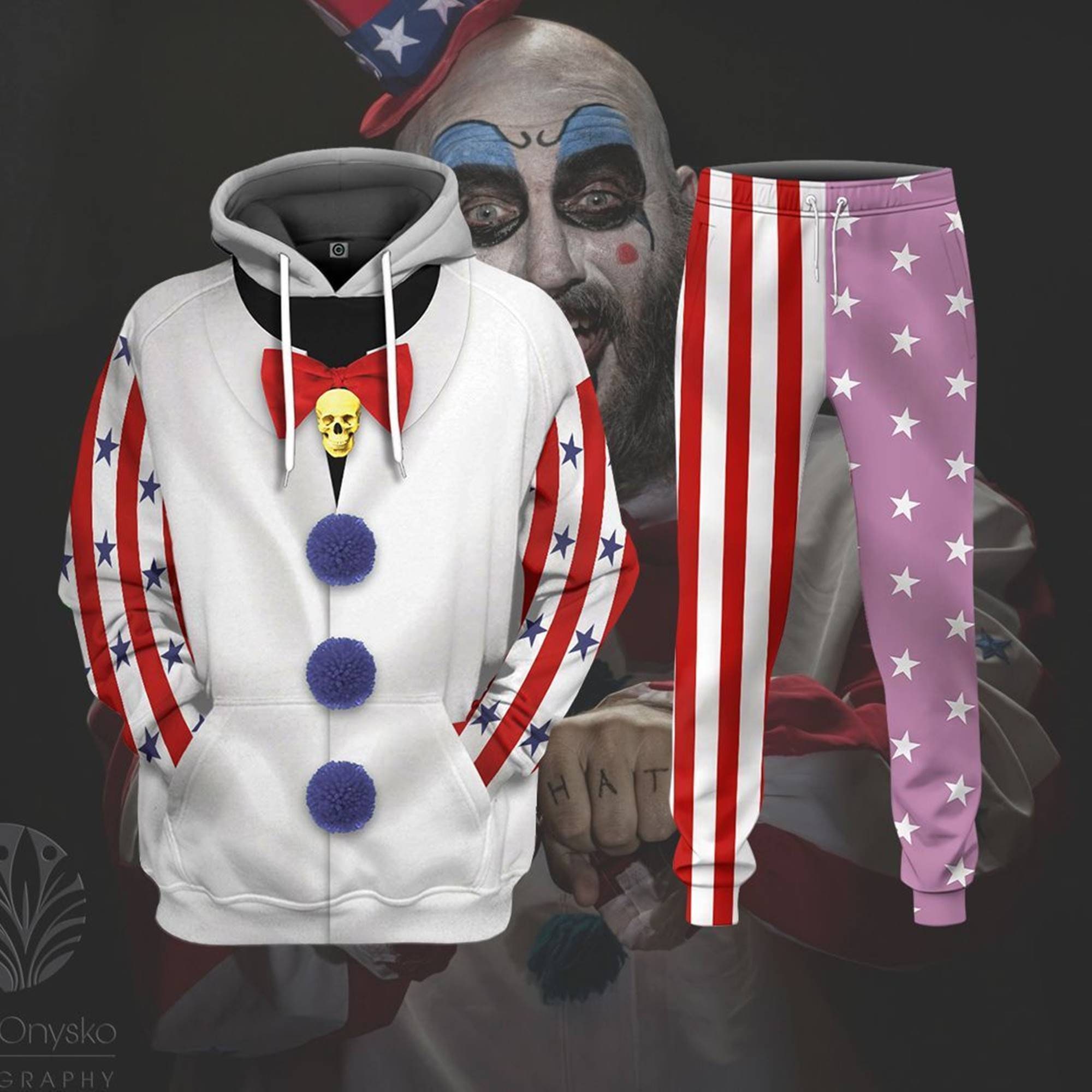 Captain Spaulding Full Over Print 3D Hoodie | Captain Spaulding Cosplay ...