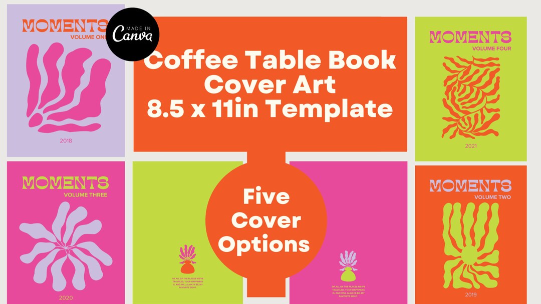 8.5 X 11in Coffee Table Photo Book Cover Template - Etsy