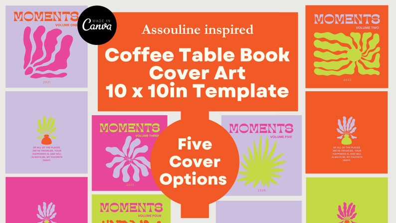 10 X 10in Coffee Table Photo Book Cover Template - Etsy