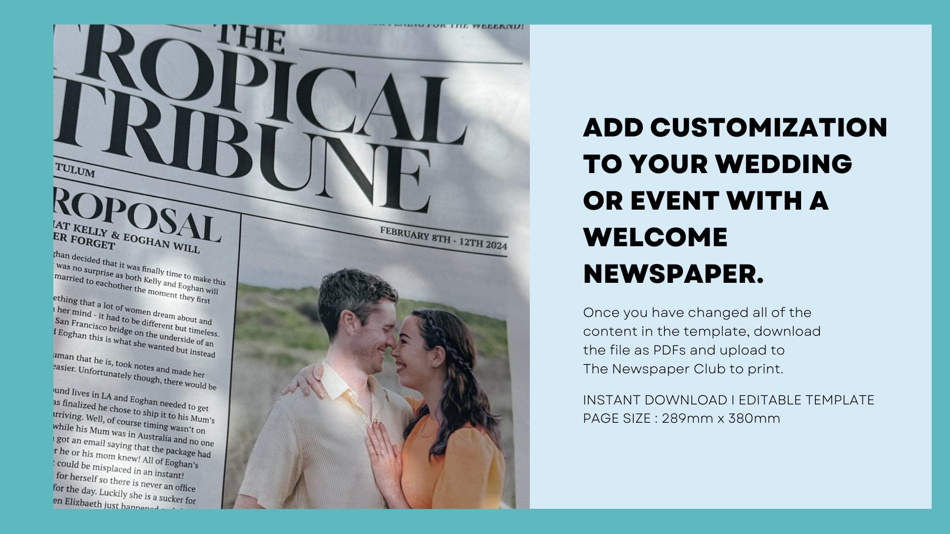 Customizable Newspaper Template for Canva Digital Download : Perfect ...