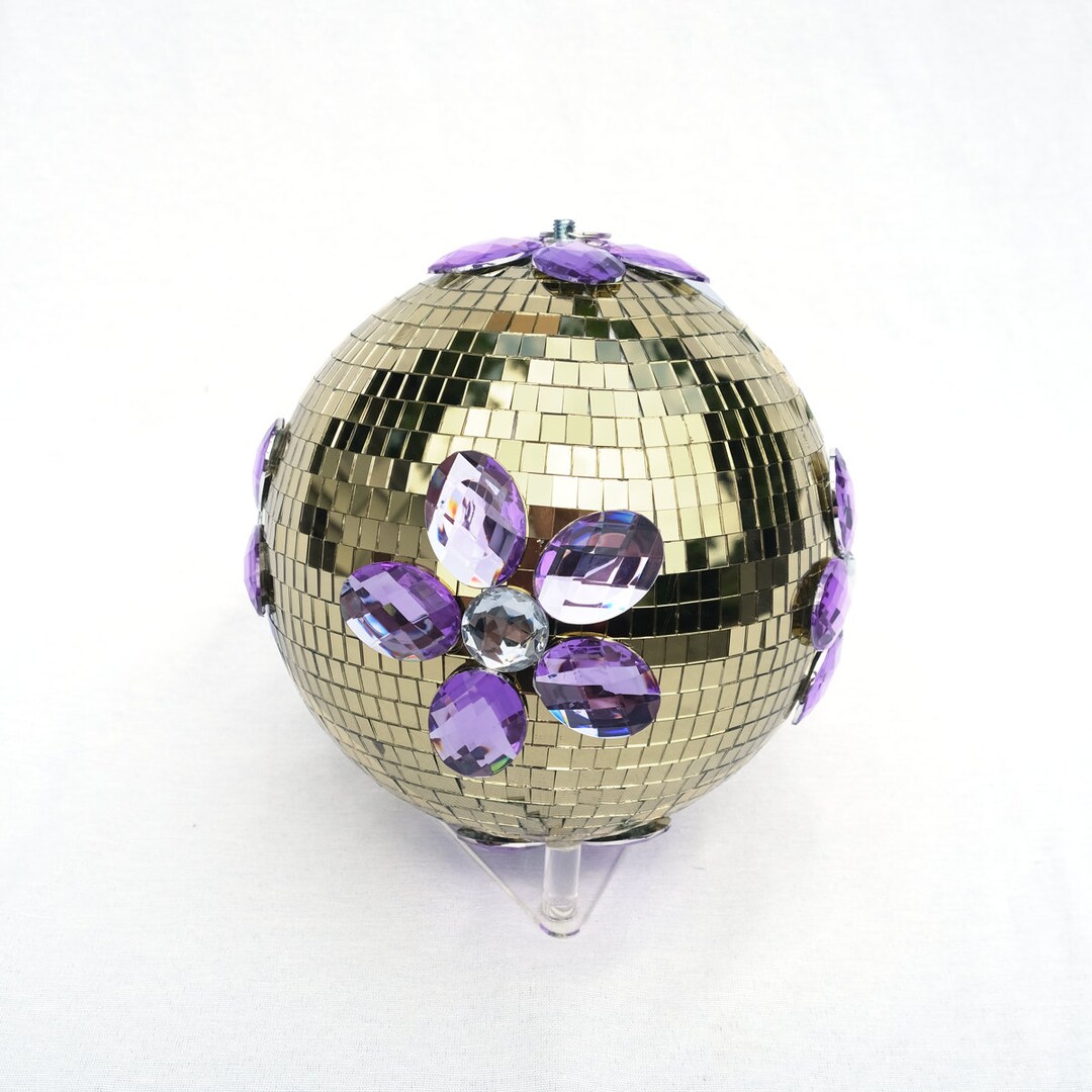 Mini Flower Disco Ball in Gold - Etsy