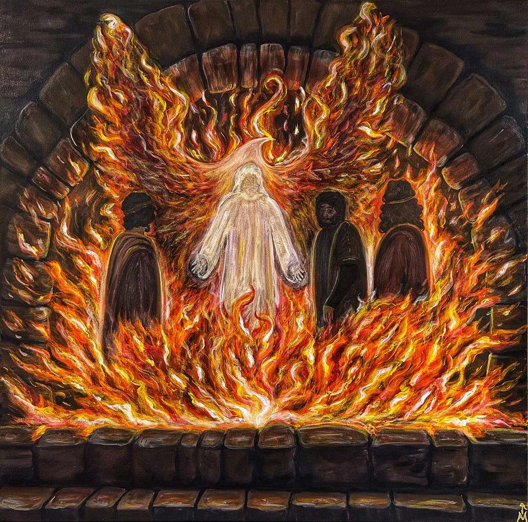 Another in the Fire Art Print, Jesus Art, Bible Art, Holy Spirit ...