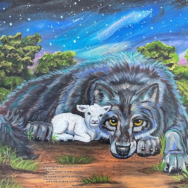 Wolf and Lamb - Etsy