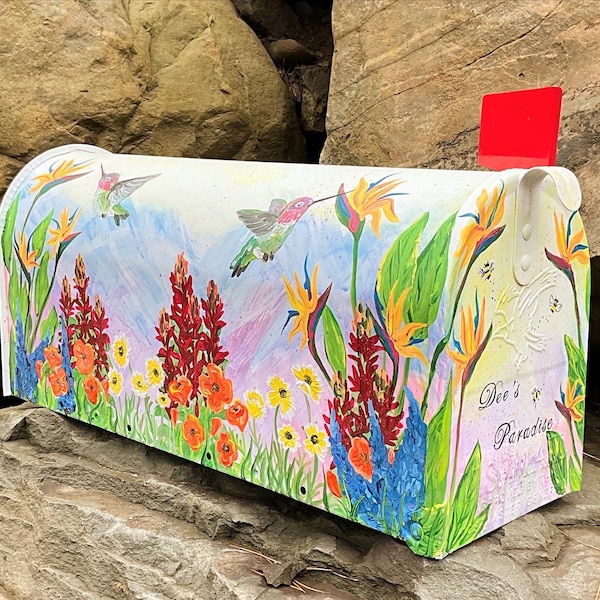 Hand Painted Mailboxes Hummingbirds - Etsy