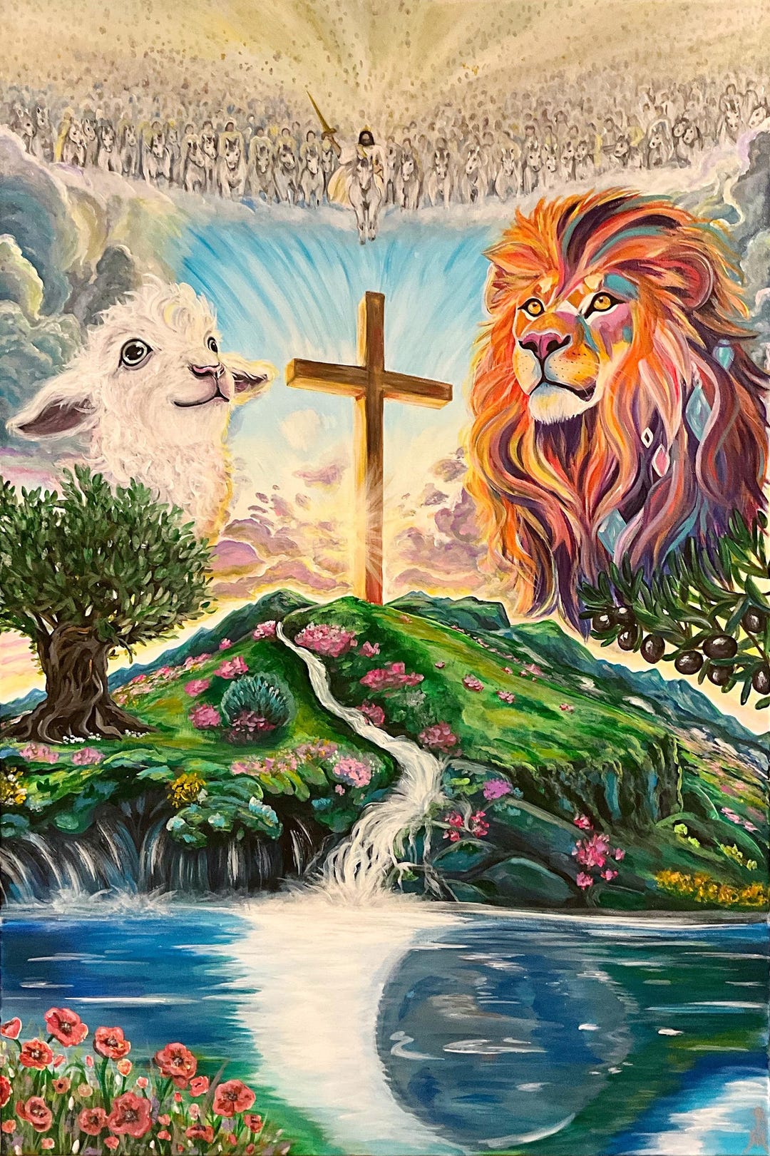 The Vision Collection Art Print, Redemption Valley, Lion and Lamb, Lion ...