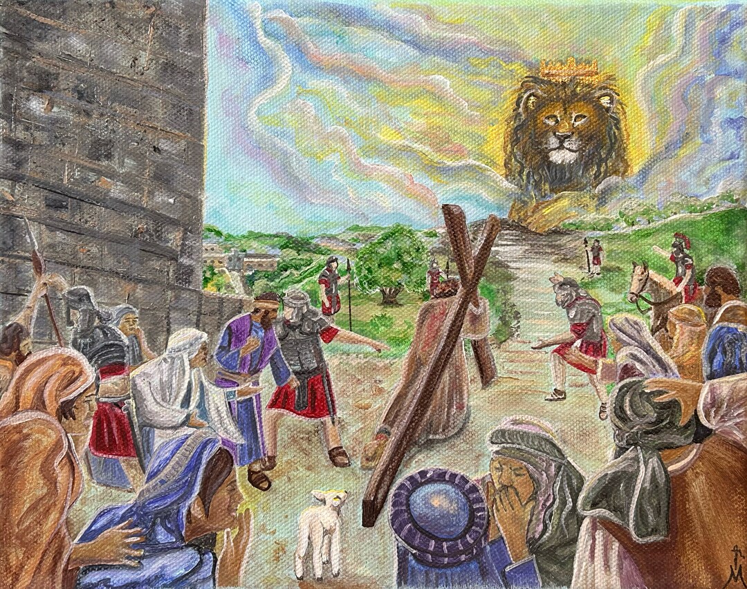 Humility Before Honor, the Cross, Lion and Lamb, Christian Poster ...