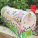 Hand Painted Mailbox, Medium Mailbox, Wildflowers, Hummingbirds, Floral ...