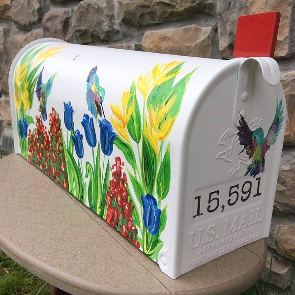 Hand Painted Mailboxes Hummingbirds - Etsy