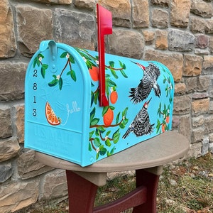 Hand Painted Mailbox, Large Mailbox, Orange Grove, Landscape, Citrus ...