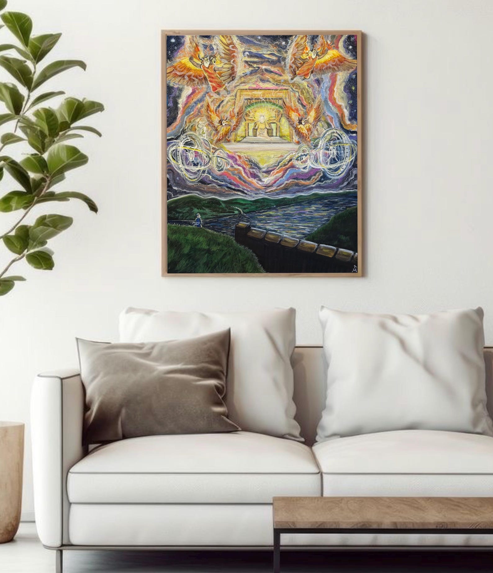 Ezekiel 1 Art Print, Cherebim, Ezekiel's Vision, Angel Art, Christian ...