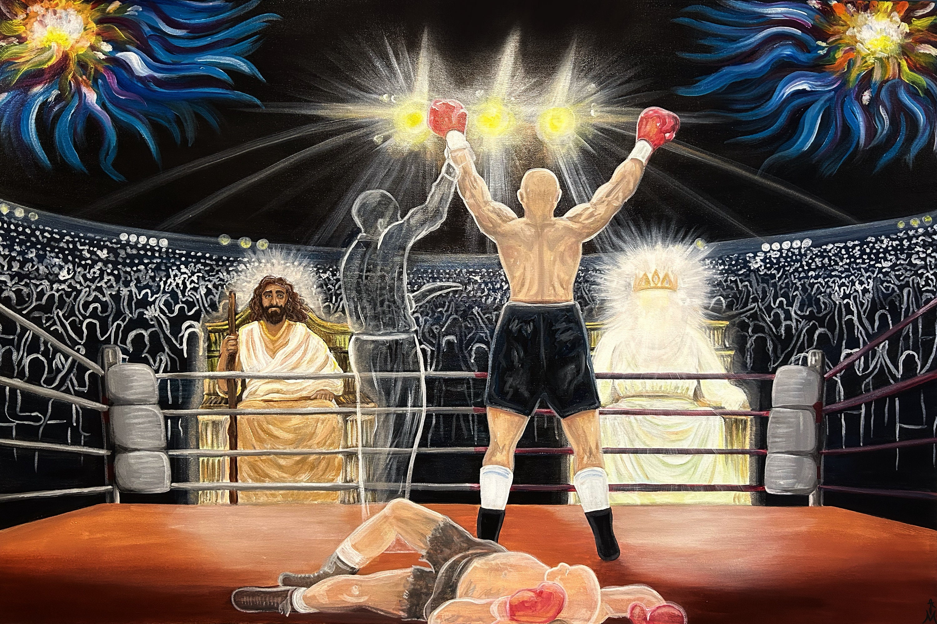 Overcomer Art Print, Jesus Art, Christian Art, Man Cave Art, Statment ...