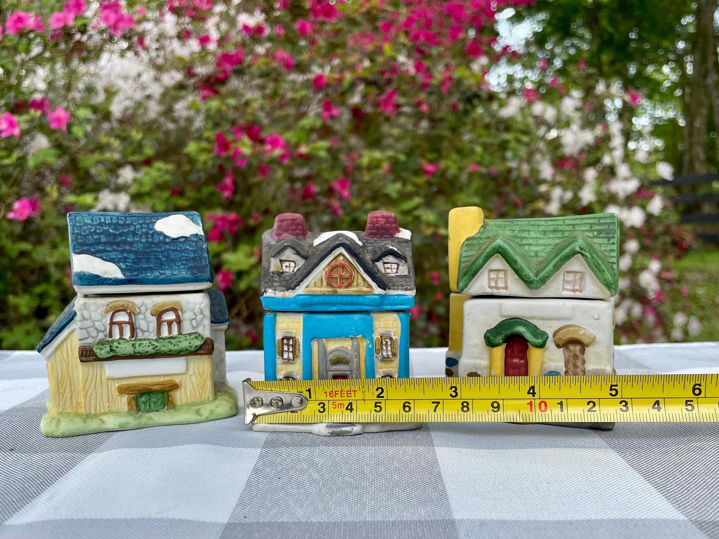 Vintage Ceramic Christmas Village Houses Set of 6 - Etsy UK