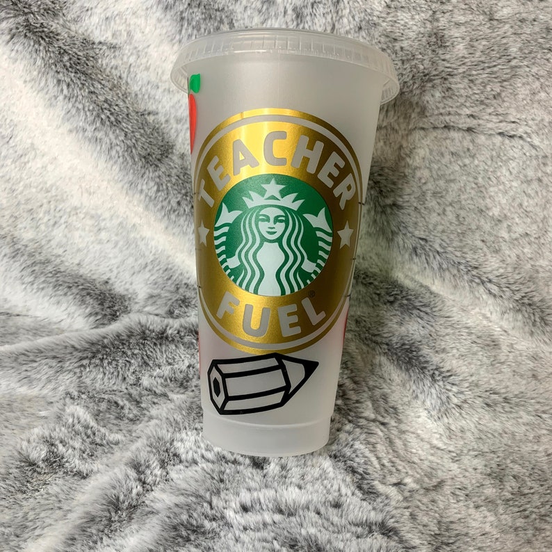 Teacher Fuel Starbucks Cold Cup Teacher Fuel Gift for Teachers Reusable ...