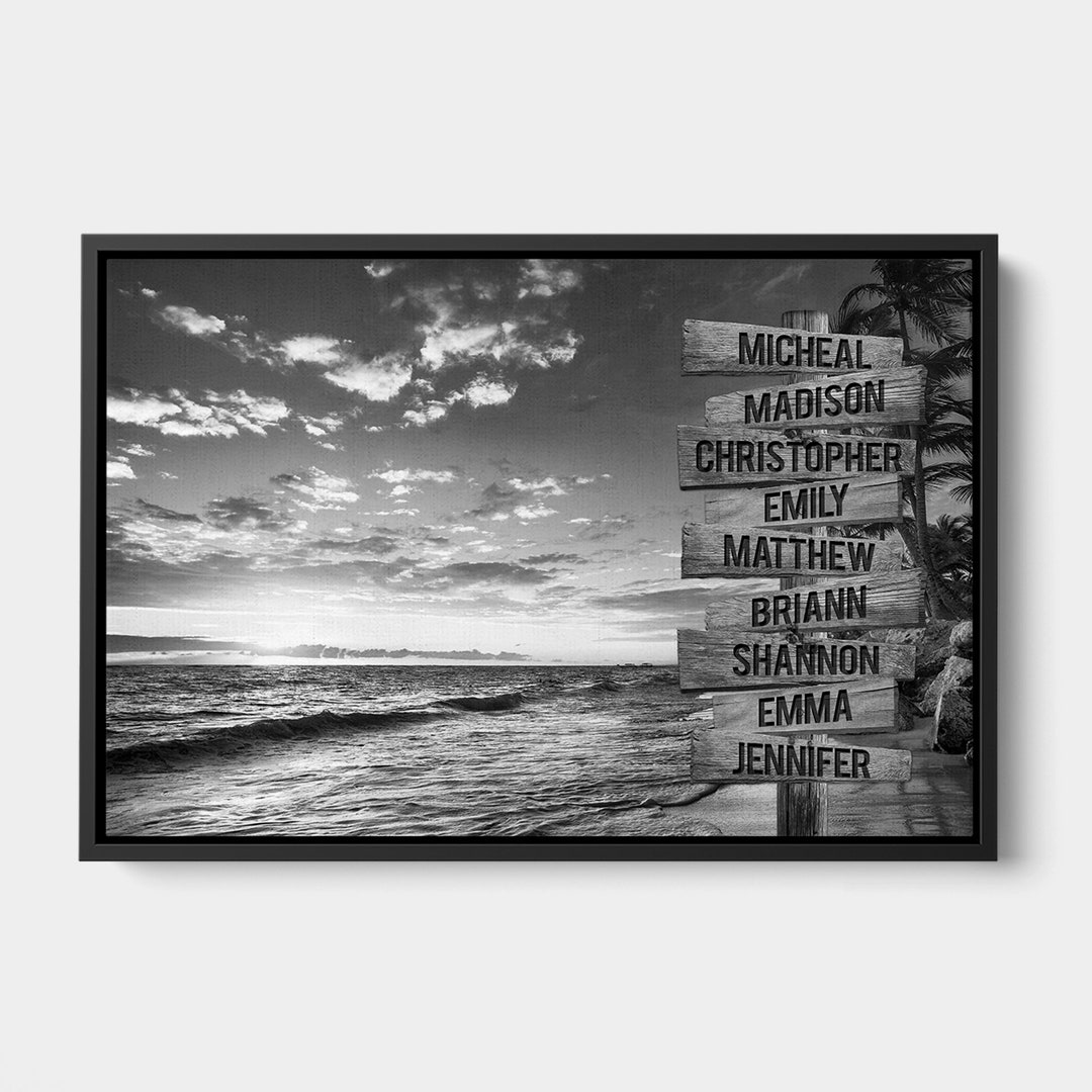 Personalized Family Street Sign Canvas Wall Art With Last Name for Home ...