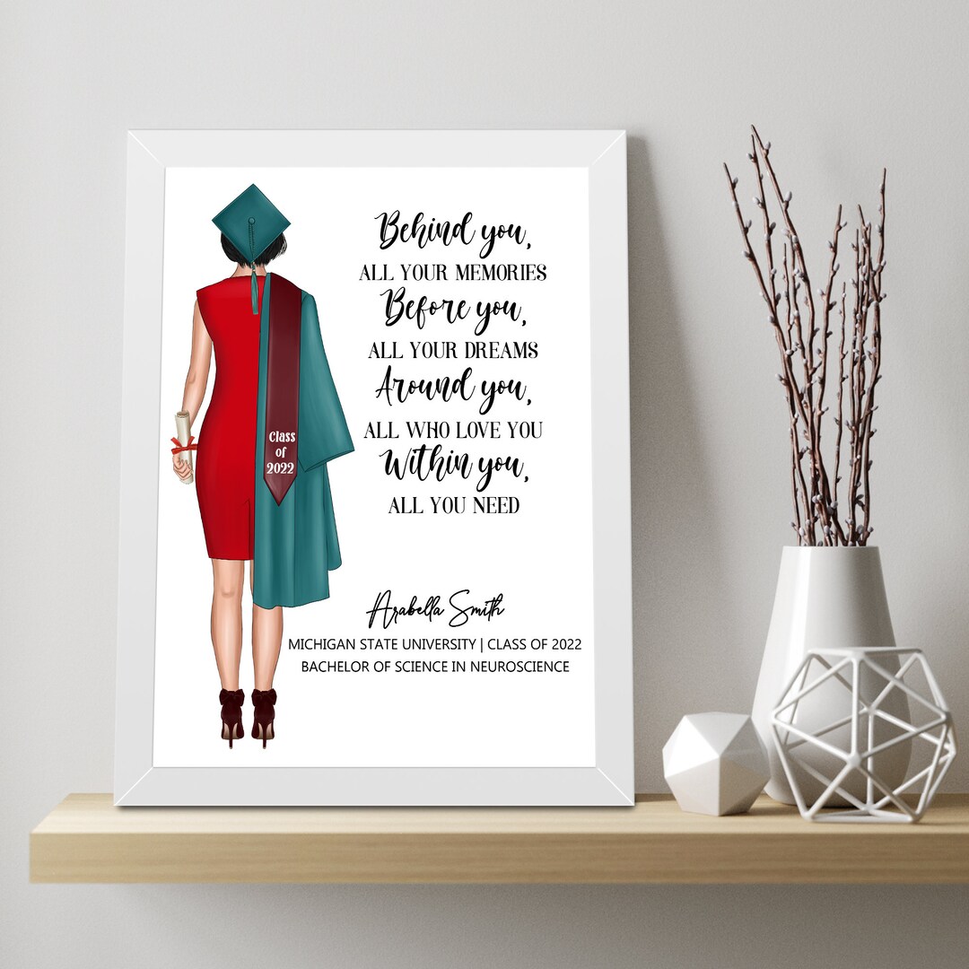 Personalized Graduation Gift Art Print, Friends Graduation Print ...