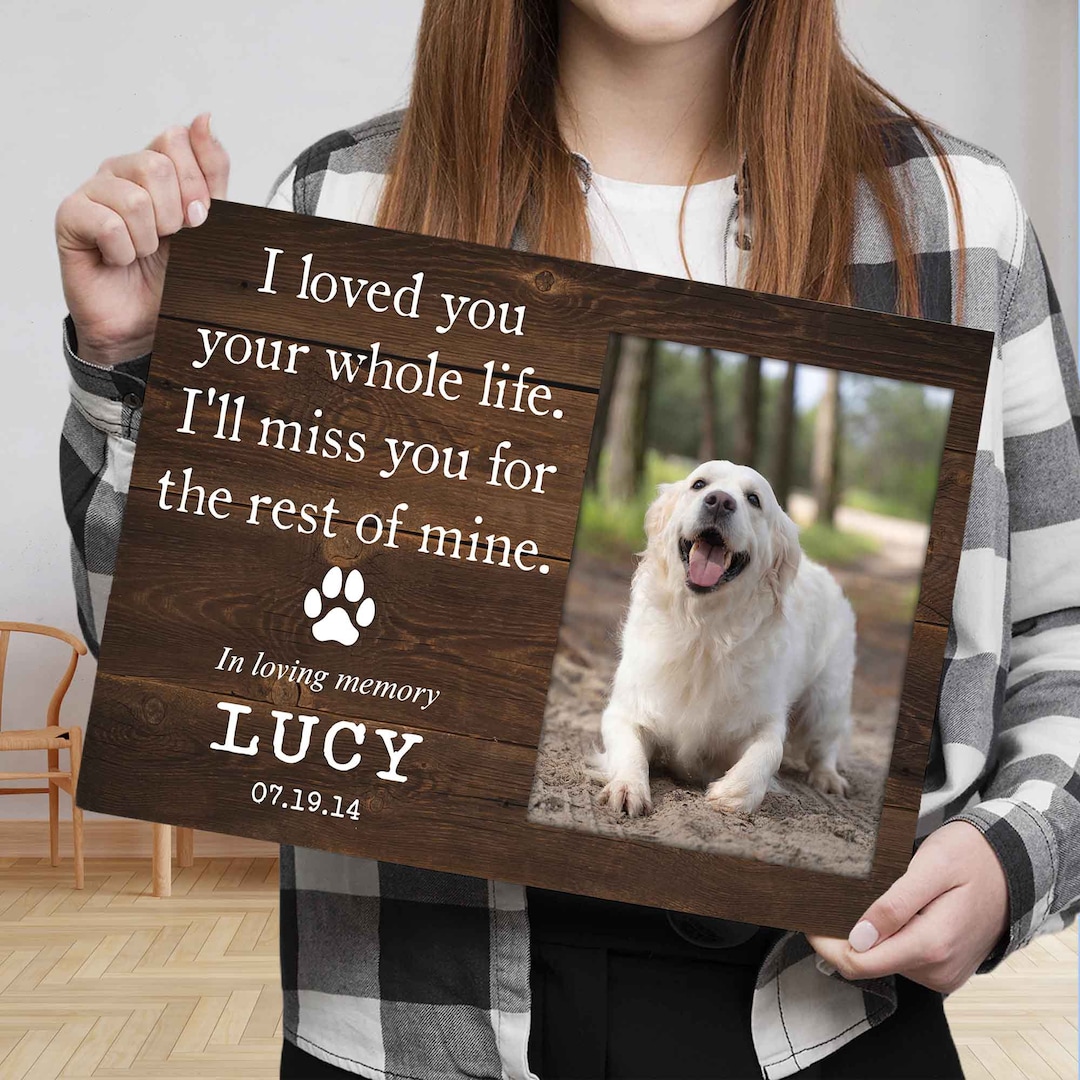 Personalized Photo Sign Dog Loss Frame, Pet Dog Memorial Gift, Dog ...