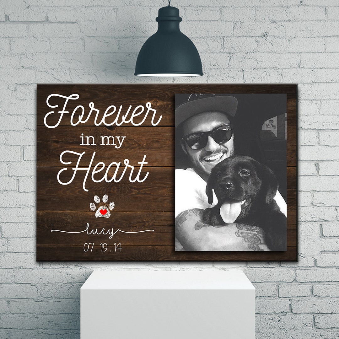 Personalized Photo Dog Loss Canvas, Pet Memorial, Dog Memorial, Pet ...