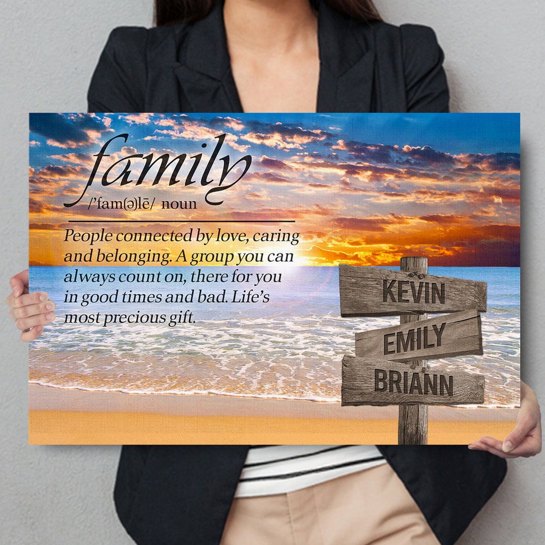 Personalized Family Road Signs Canvas Wall Art With Last Name for Home ...
