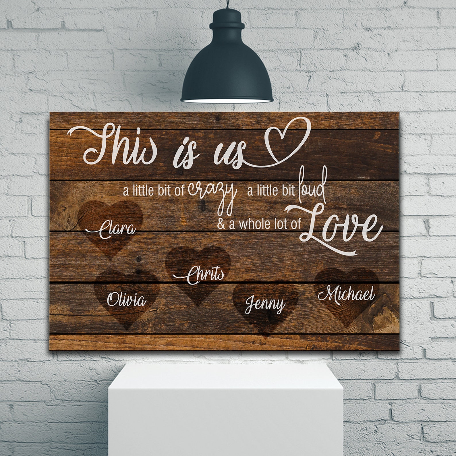 Personalized Family Multi-names Premium Canvas Wall Art A | Etsy