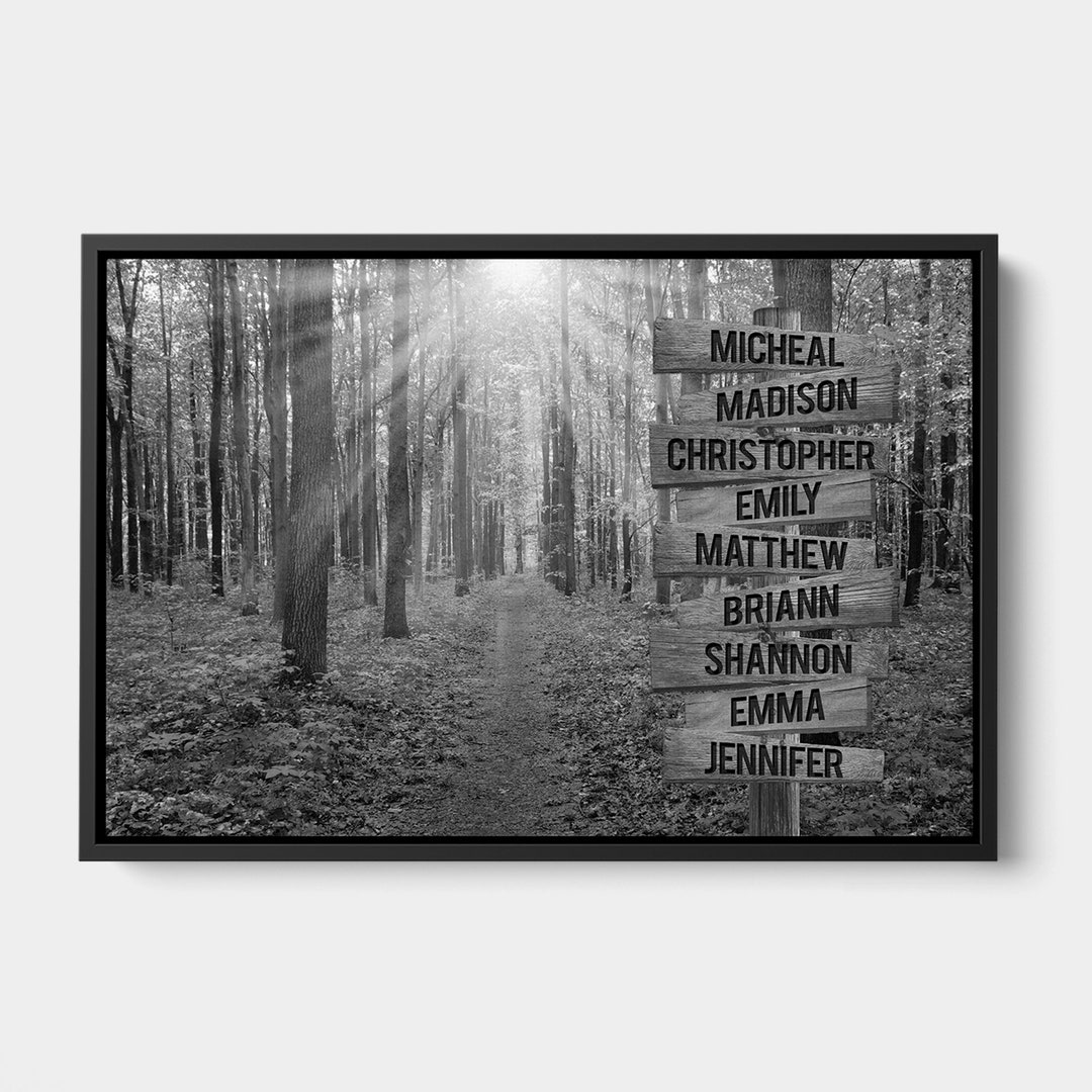 Personalized Family Road Signs Canvas Wall Art With Last Name for Home ...