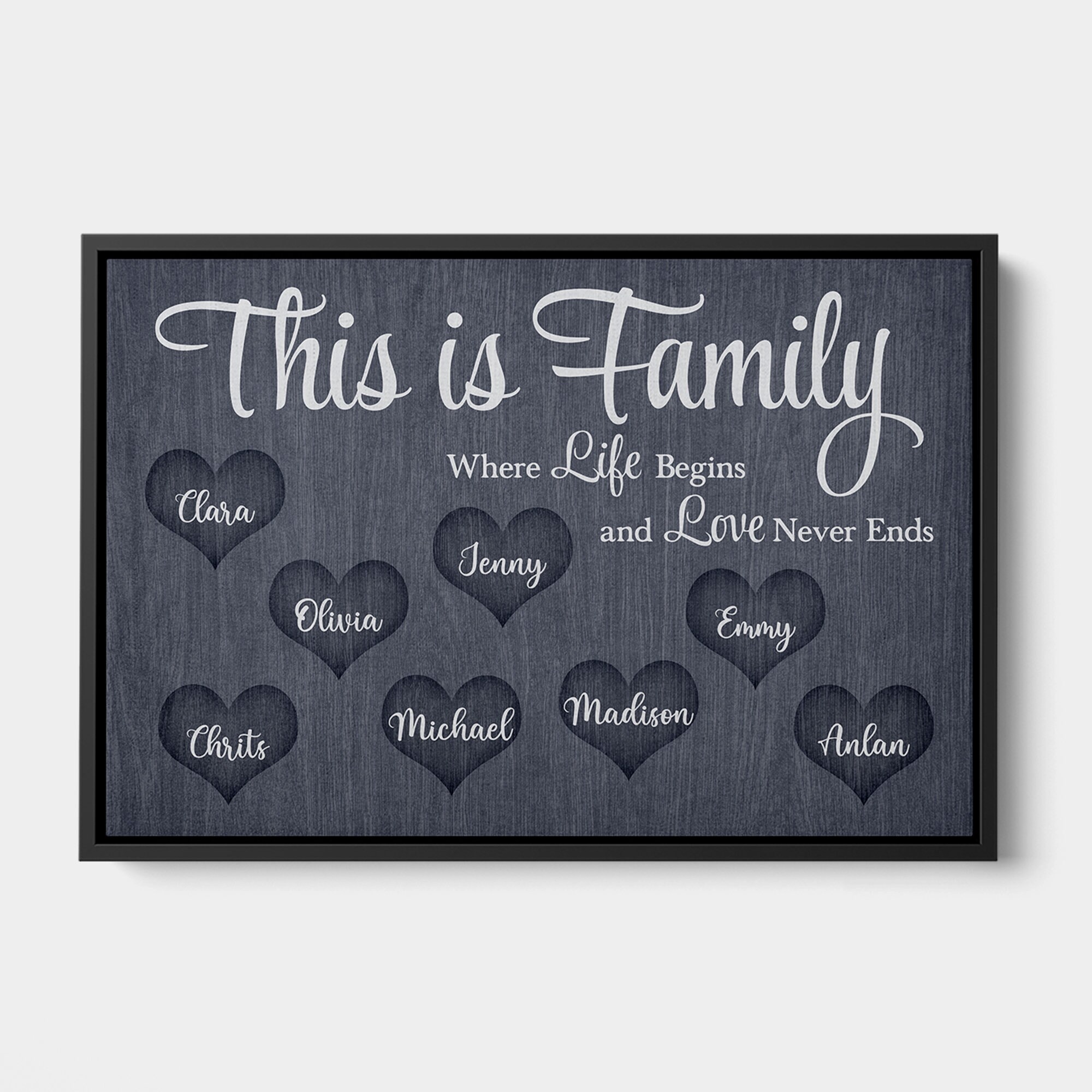 Personalized Family Name Canvas Wall Art, Custom Name Sign, This is ...