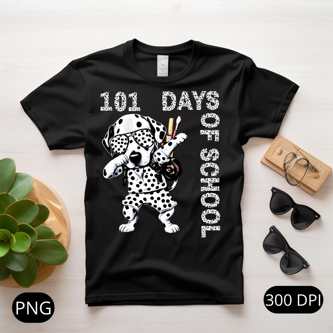 101 Days School Png Dabbing Dalmatian Dog Teachers Png - Etsy
