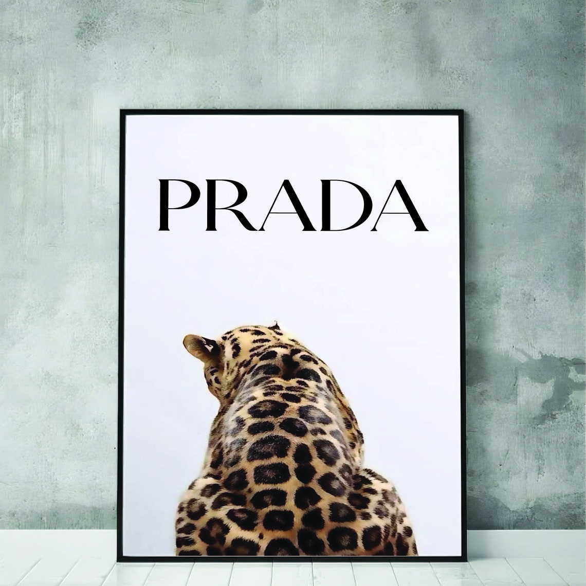 Luxury Wall Art, Prada Milano Luxury Fashion Brand Black Satin Textured ...