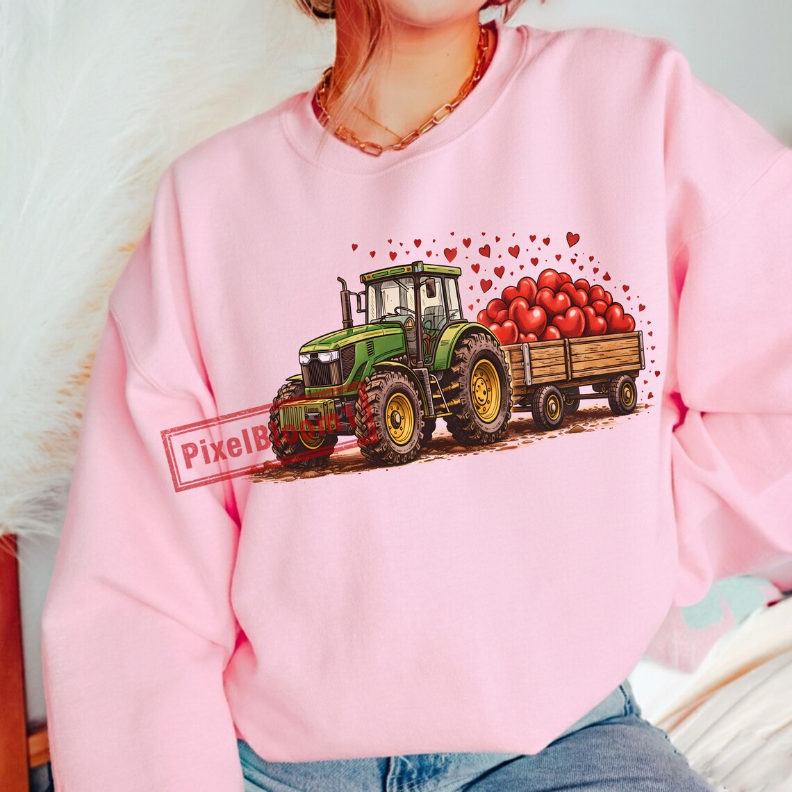 Valentine Tractor PNG | Boy Name Patch Design | Kids Valentine Shirt ...