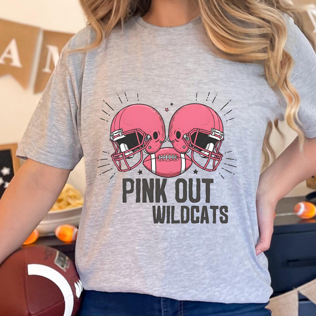 Pink Out Wildcats Football PNG: Breast Cancer Awareness Design (digital ...