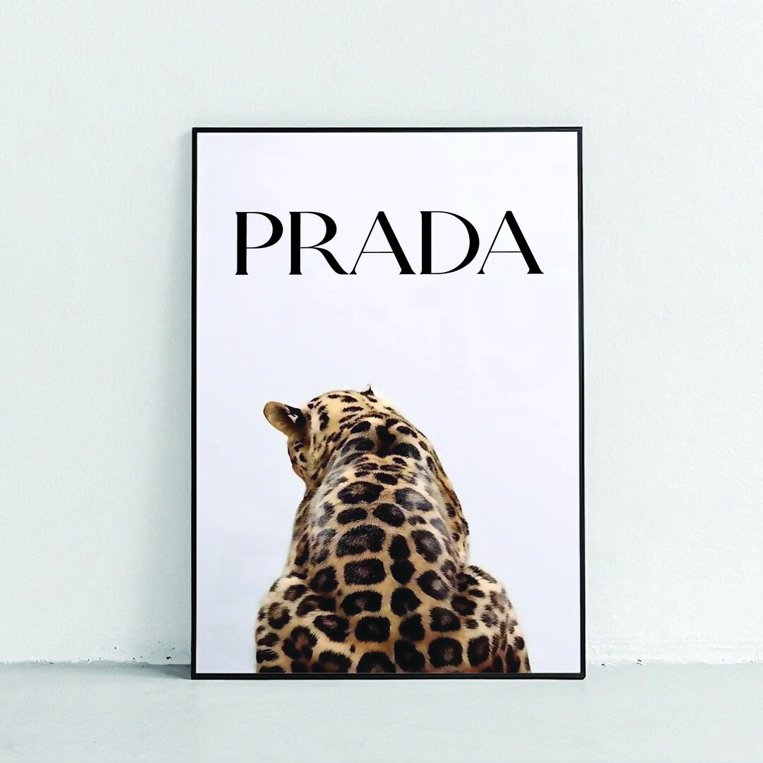 Luxury Wall Art, Prada Milano Luxury Fashion Brand Black Satin Textured ...