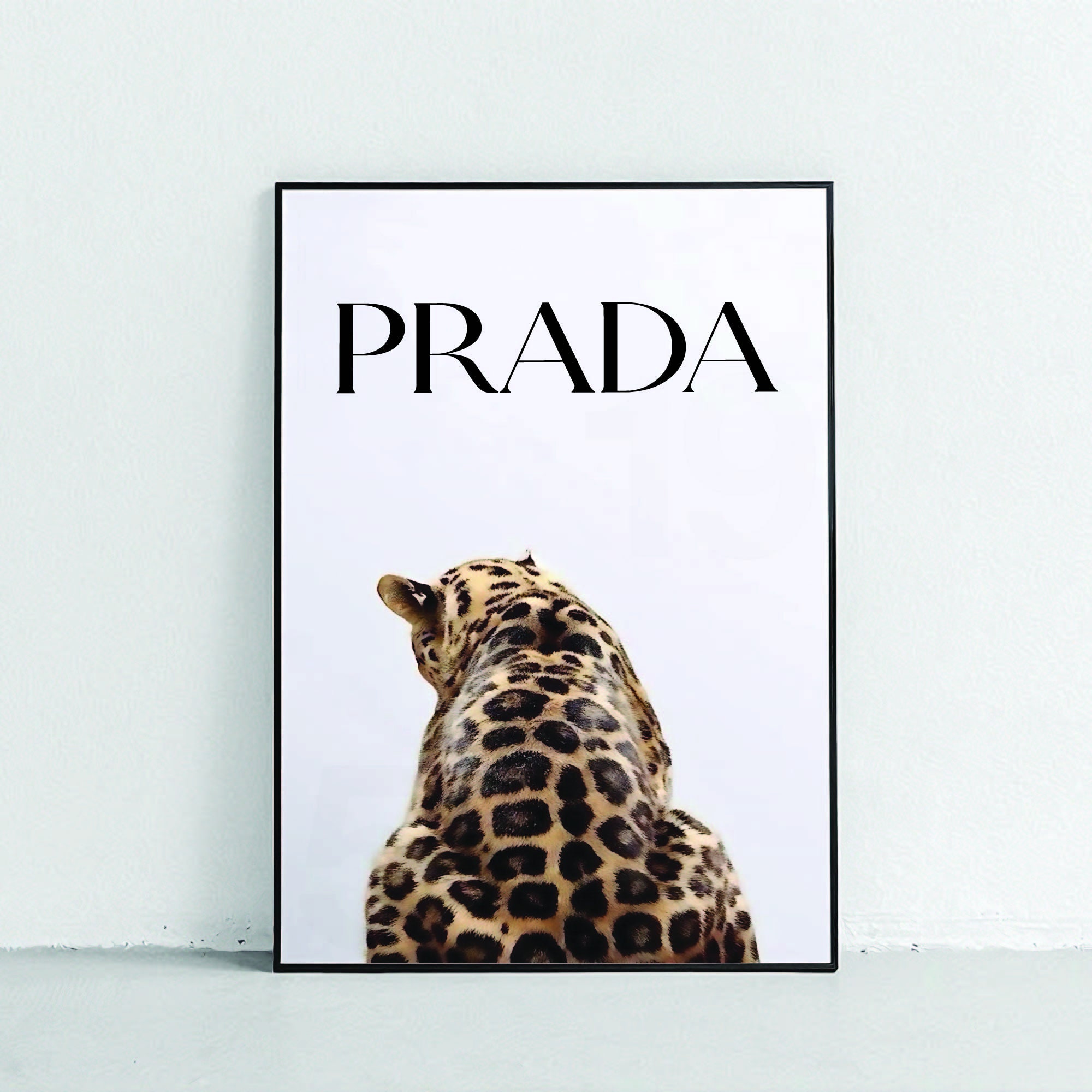 Luxury Wall Art, Prada Milano Luxury Fashion Brand Black Satin Textured ...