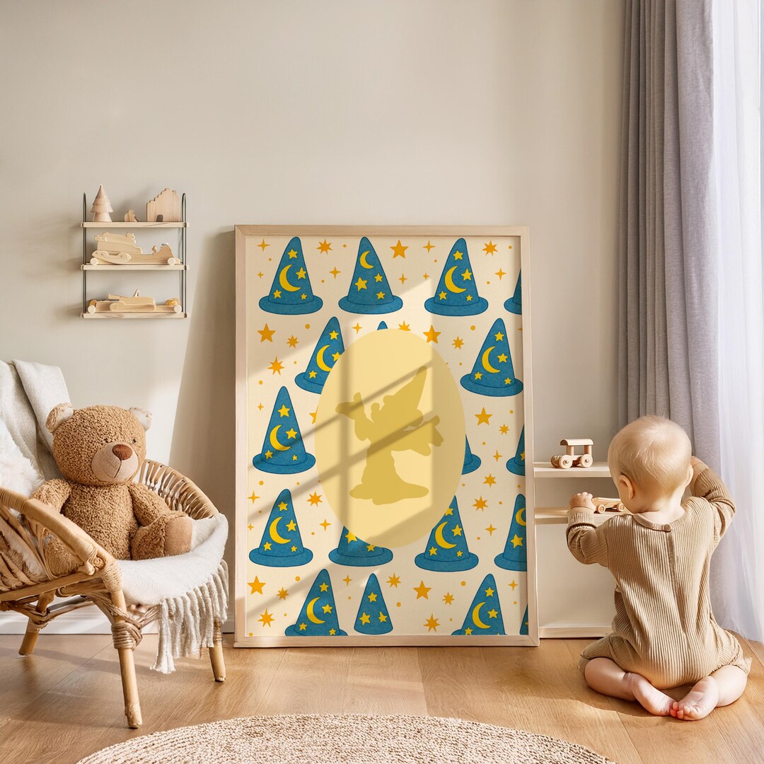 Sorcerer Hat Nursery Print | Magical Kids Room Decor (digital Download ...